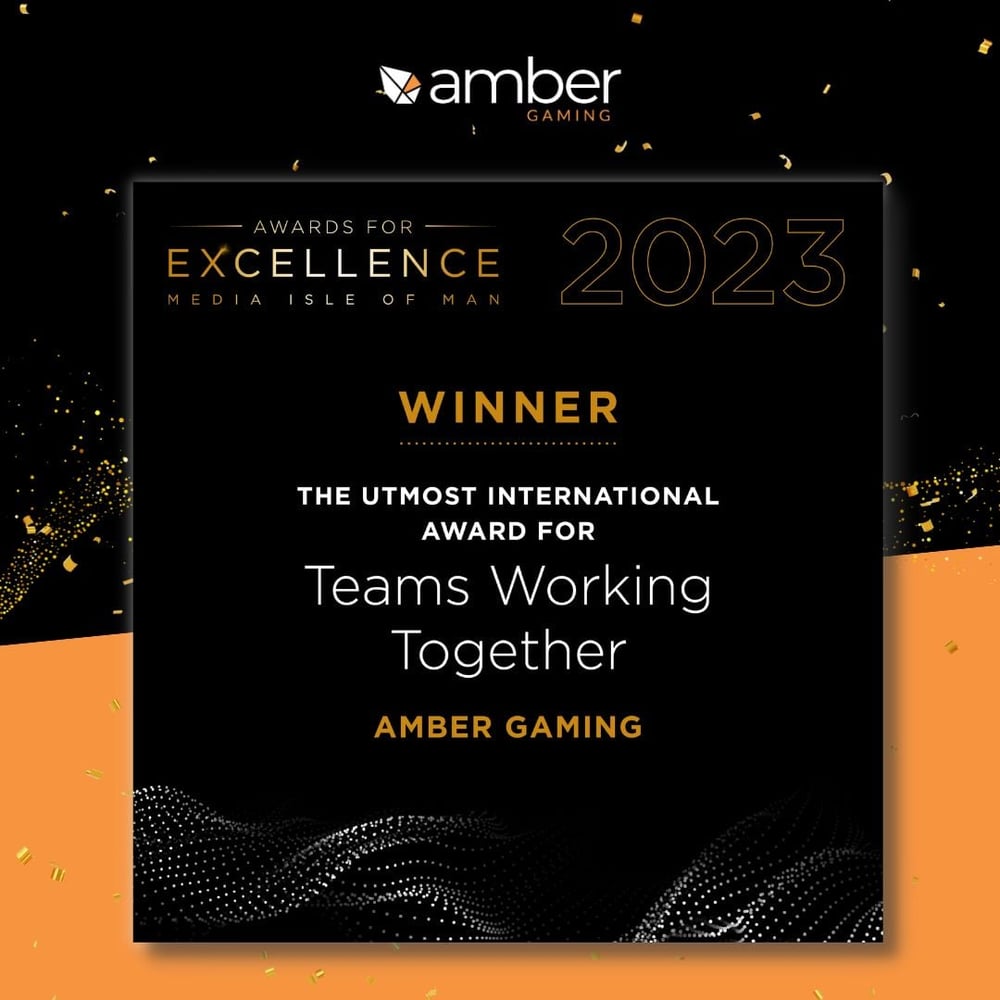 Amber Gaming wins Award at Media Isle of Man Awards for Excellence